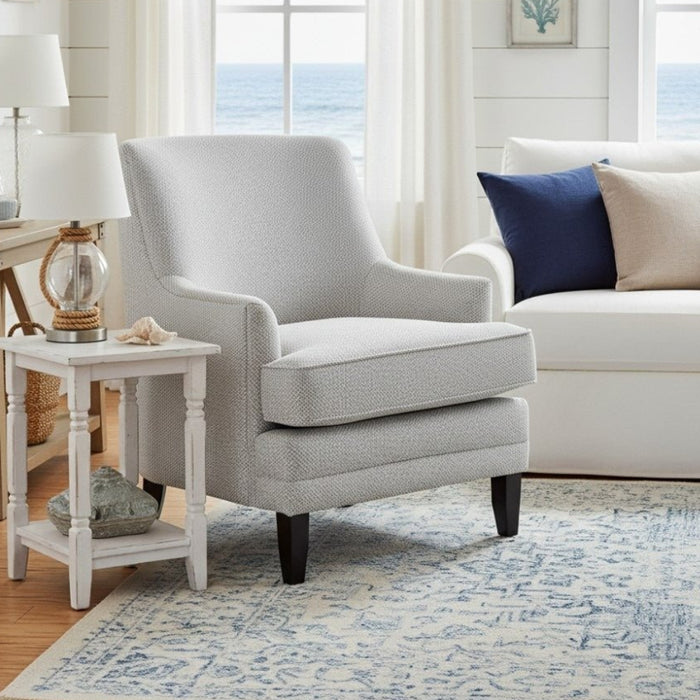 Moran Carter Accent Chair: Tailored Comfort with Detail.